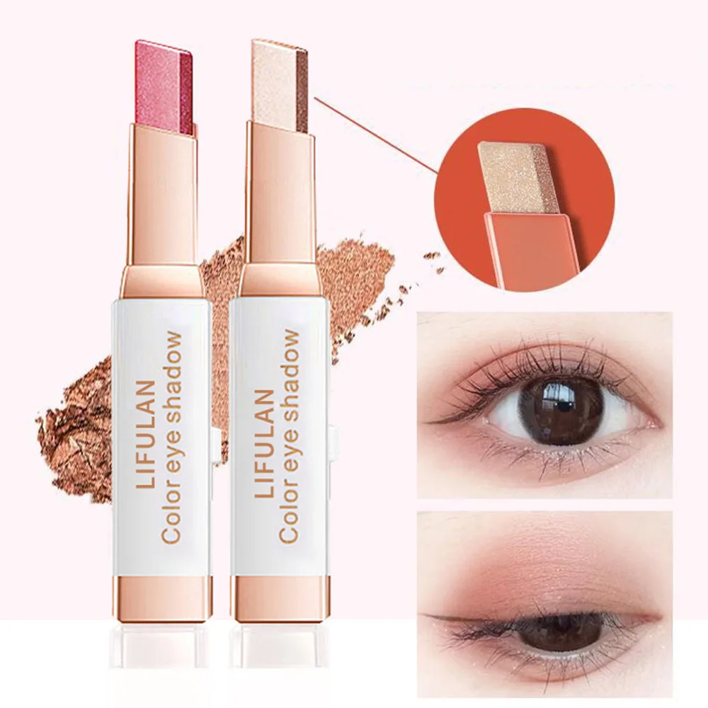 New-2-Color-Eyeshadow-Glitter-Eye-shadow-Stick-Matte-Eyeshadow-Makeup ...