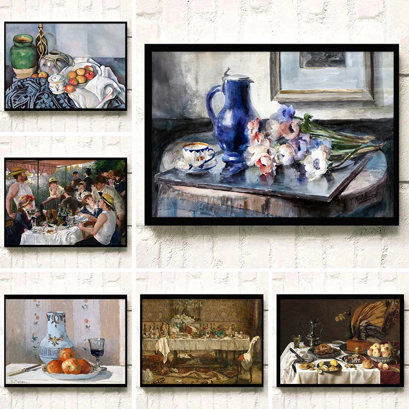 Peacock-Pie-Tablescape-Peaches-Grapes-Luncheon-Watercolor-Flower-Poster ...