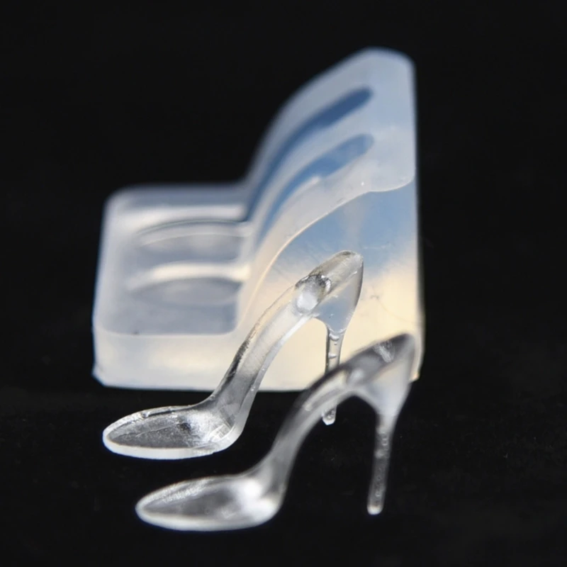 UV High-Heeled Shoes Shape Silicone Mold Resin Casting Moulds Gift for ...
