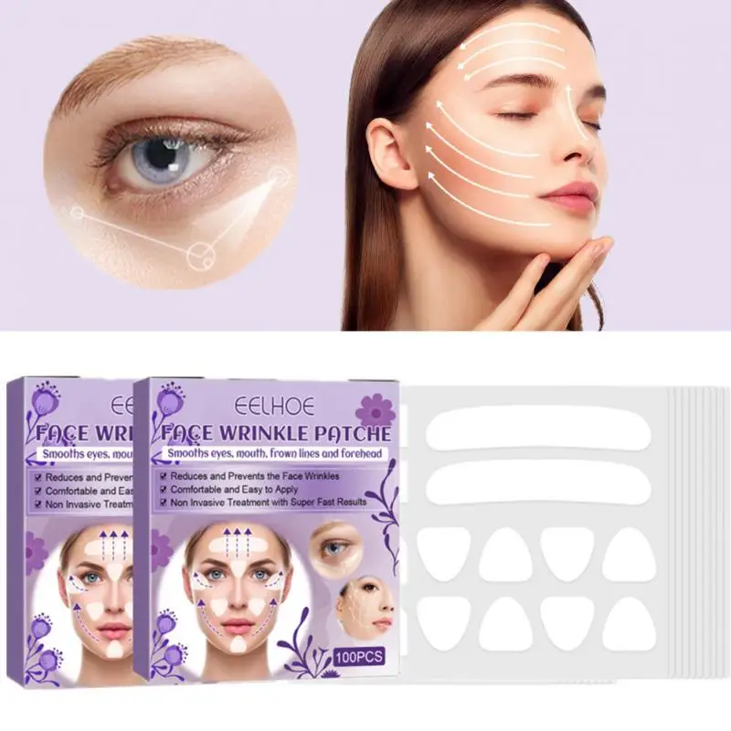 100/200pcs Anti-wrinkle Face Patches Anti Aging Lifting Forehead Cheek ...