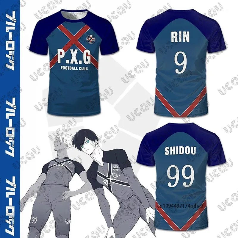 Blue Lock PXG Japanese Anime SHIDOU RIN Cosplay Print Men's and Women's ...