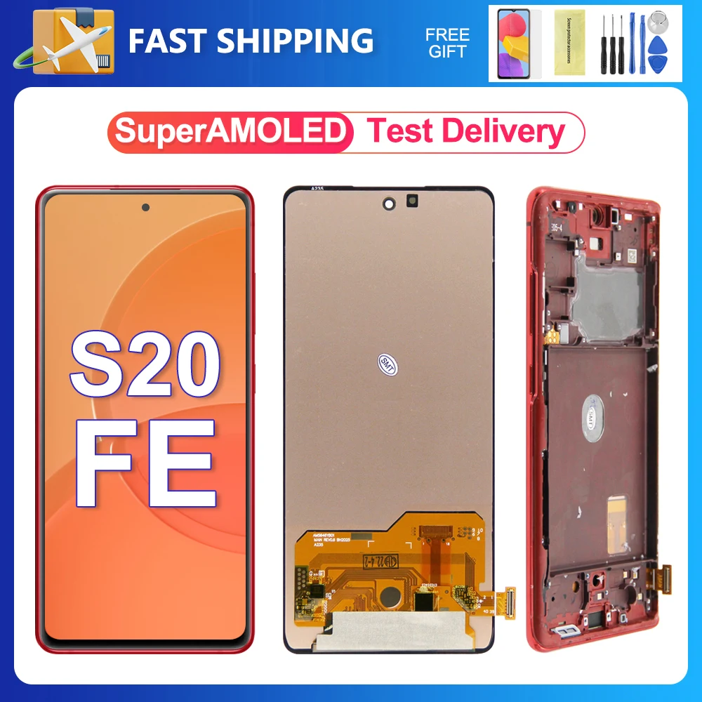 S20 Fe 4G Super AMOLED para Samsung Galaxy S20 Fe SM G780F G780F/DSM G780G LCD pantalla táctil ...