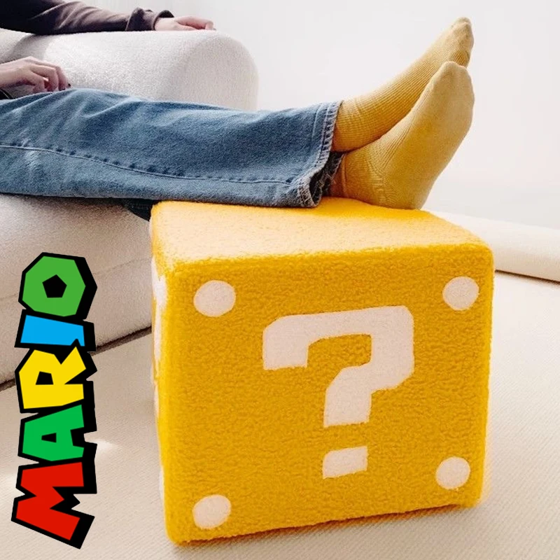 Super-Mario-Small-Stool-Question-Mark-Brick-Anime-Shoes-Changing-Low ...