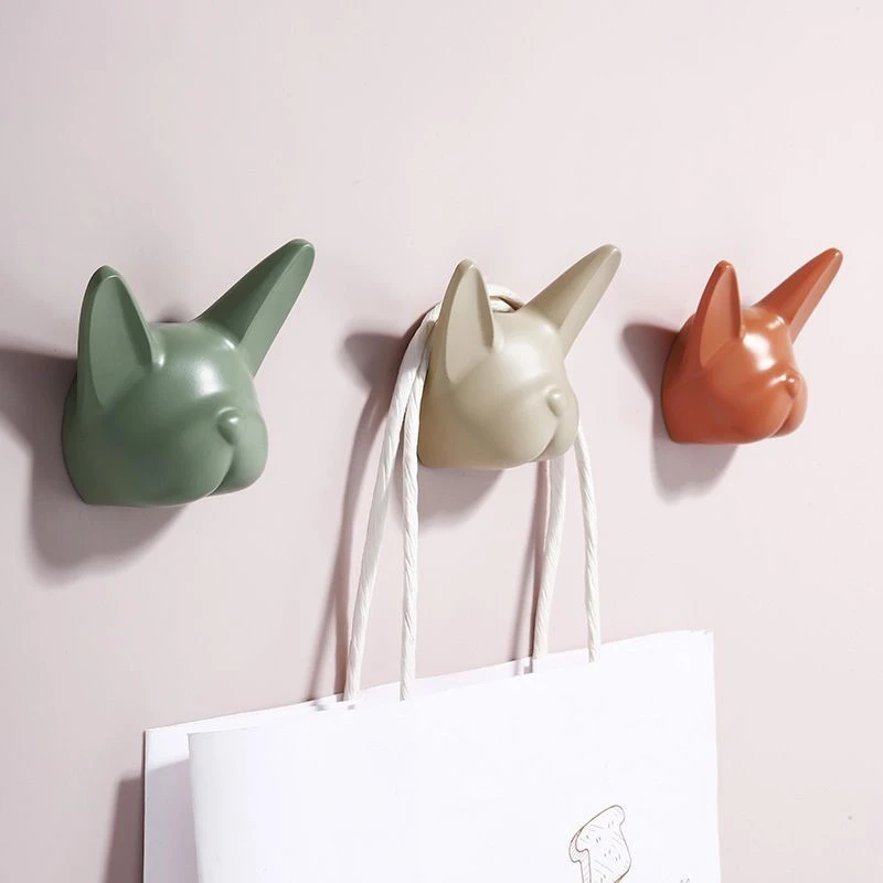 Bulldog Design Wall Hanging Hooks Coat Hook Bag Hat Rack Rackers Zinc ...