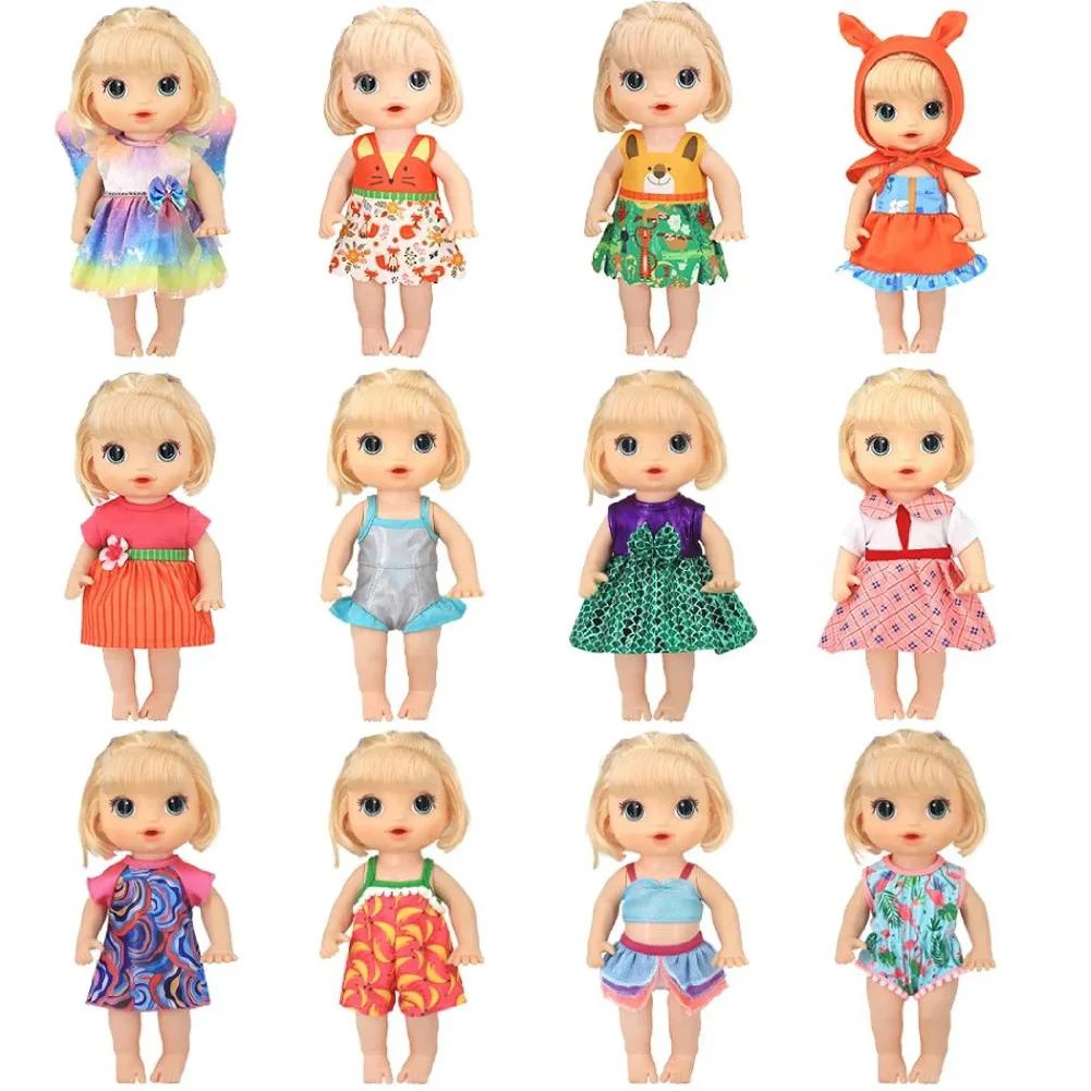 12Pcs-Baby-Doll-Clothes-Small-Doll-Clothes-Handmade-Baby-Doll-Dresses ...