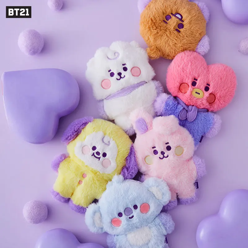 Original Bt21 Plush Stuffed Toy Tata Rj Koay Shooky Cooky Kawaii Flat ...