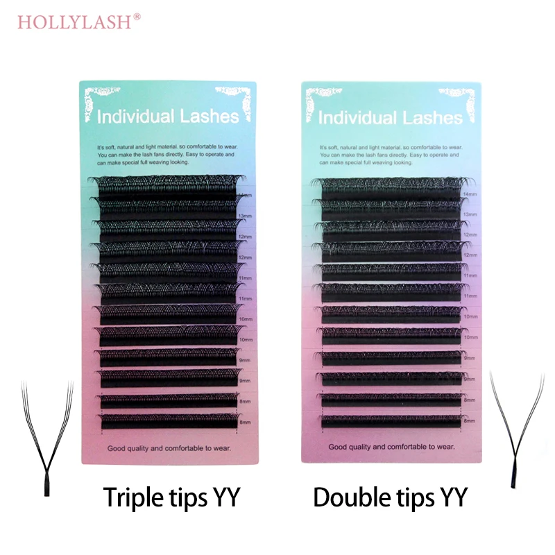 HOLLYLASH-Triple-Double-Tips-YY-Shape-Eyelash-Extensions-0-07mm-Hand ...