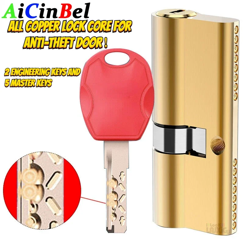 Anti-theft-Cylinder-Door-Lock-Core-Old-fashioned-Access-Door-Double ...