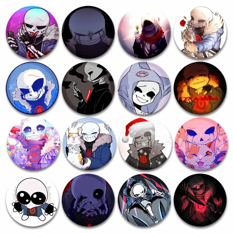 Cartoon Game Figure Killer Sans Pins Creative Cute Anime Badge ...