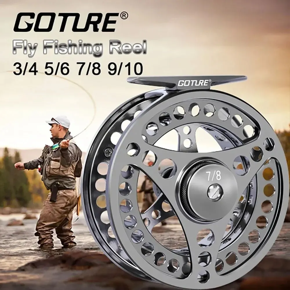 Goture-Fishing-Accessories-WT-Fly-Fishing-Reel-Large-Arbor-Silver ...