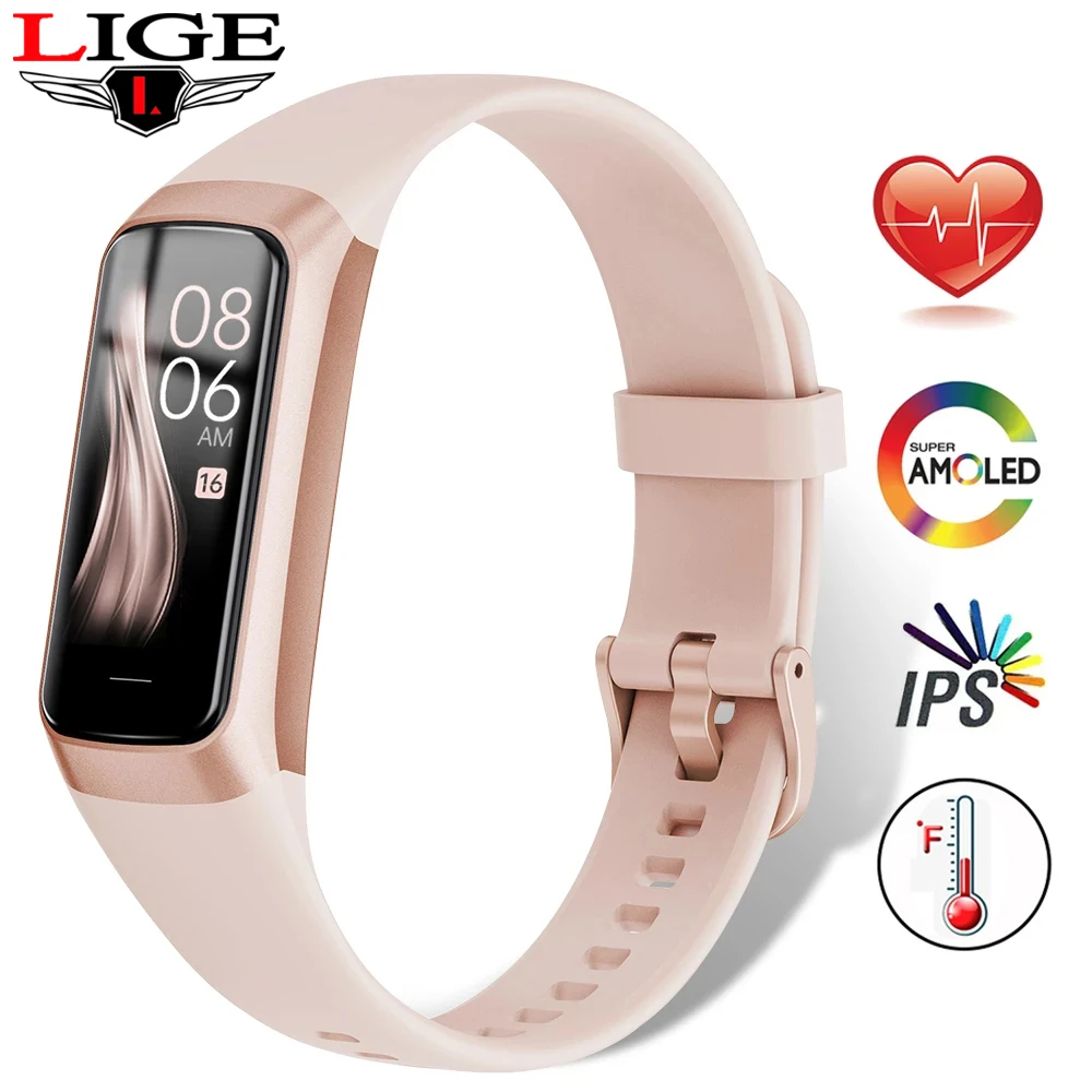 LIGE-reloj-inteligente-deportivo-para-hombre-y-mujer-nuevo-accesorio-de-pulsera-resistente-al ...