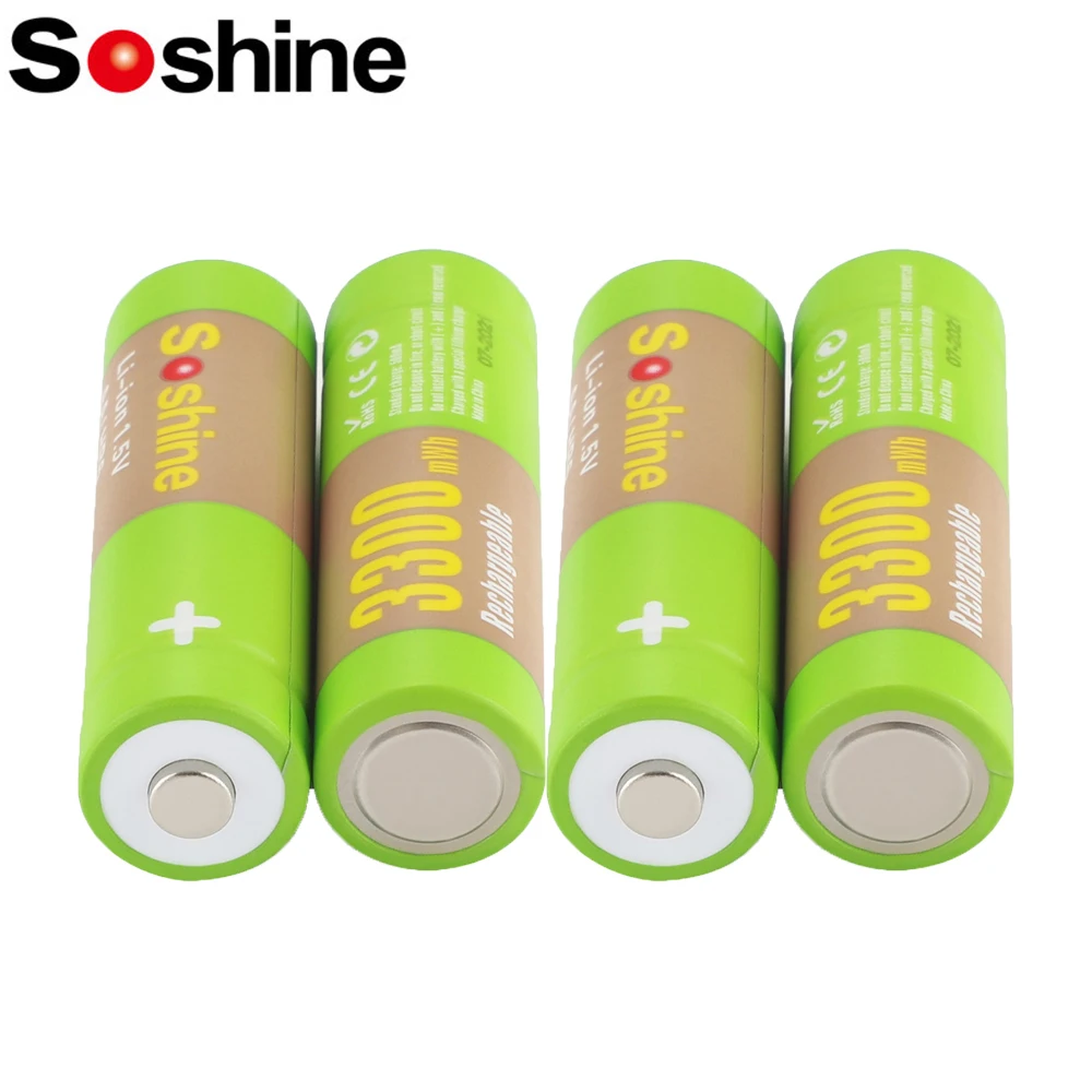 Soshine-3300mWh-1-5V-Lithium-Rechargeable-Battery-AA-3300mWh-Battery ...