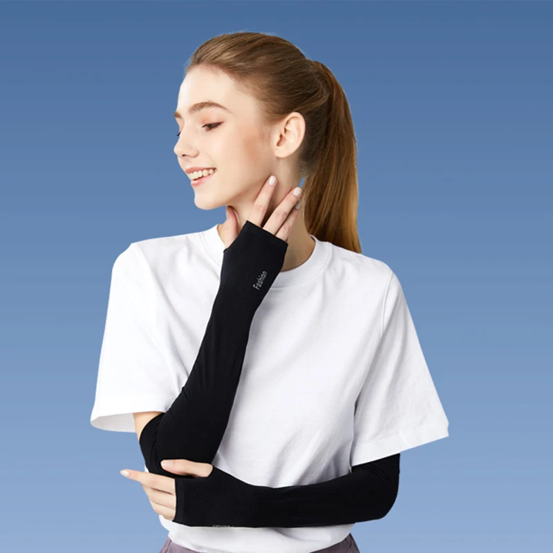 Ice-Silk-Sunscreen-Sleeves-For-Men-And-Women-Summer-Cycling-Cool-Sleeve ...