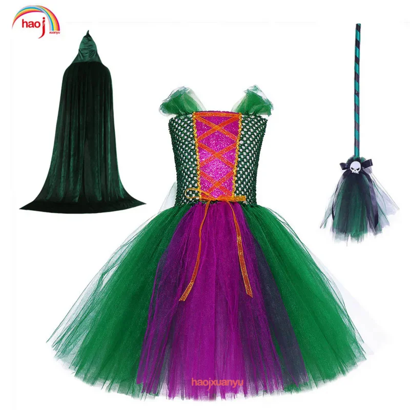 Hocus-Pocus-2-Halloween-Children-Cosplay-Girls-Witch-Sanderson-Sisters ...