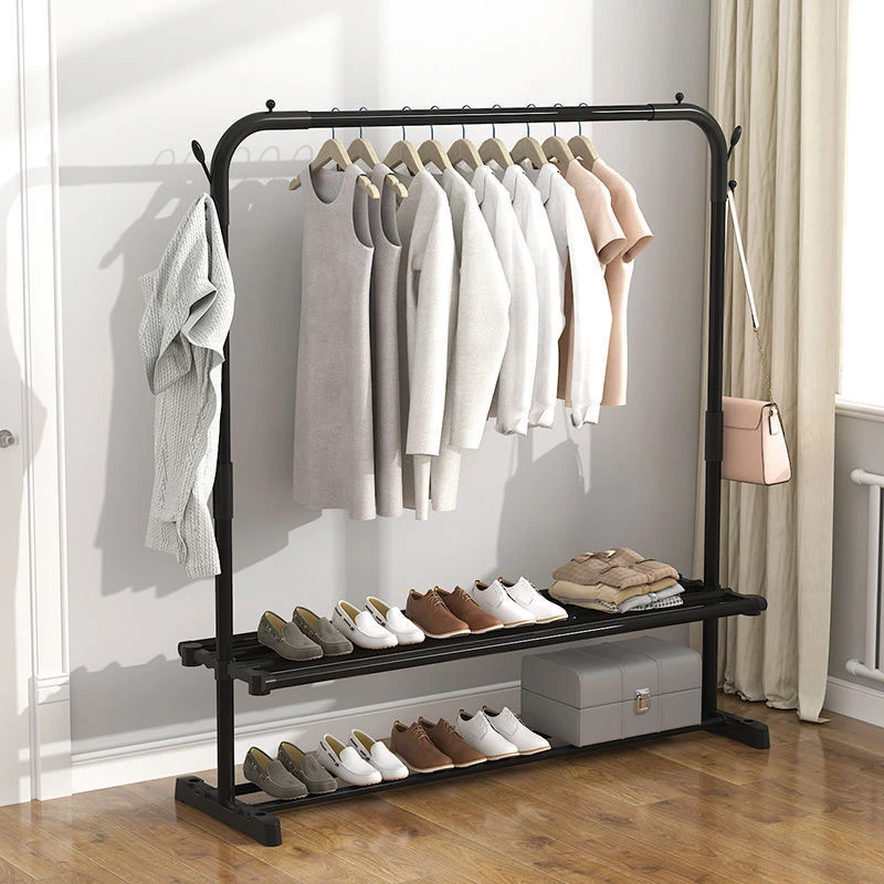 Free Standing Coat Rack Shelf | Wardrobe Coat Rack Clothes - Clothing ...