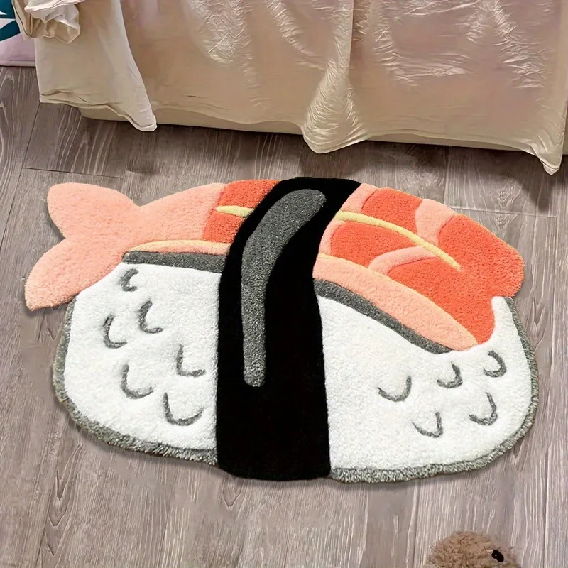 VIKAMA Fashion And Creative Sushi Pattern Design Carpet Fluffy Soft And ...
