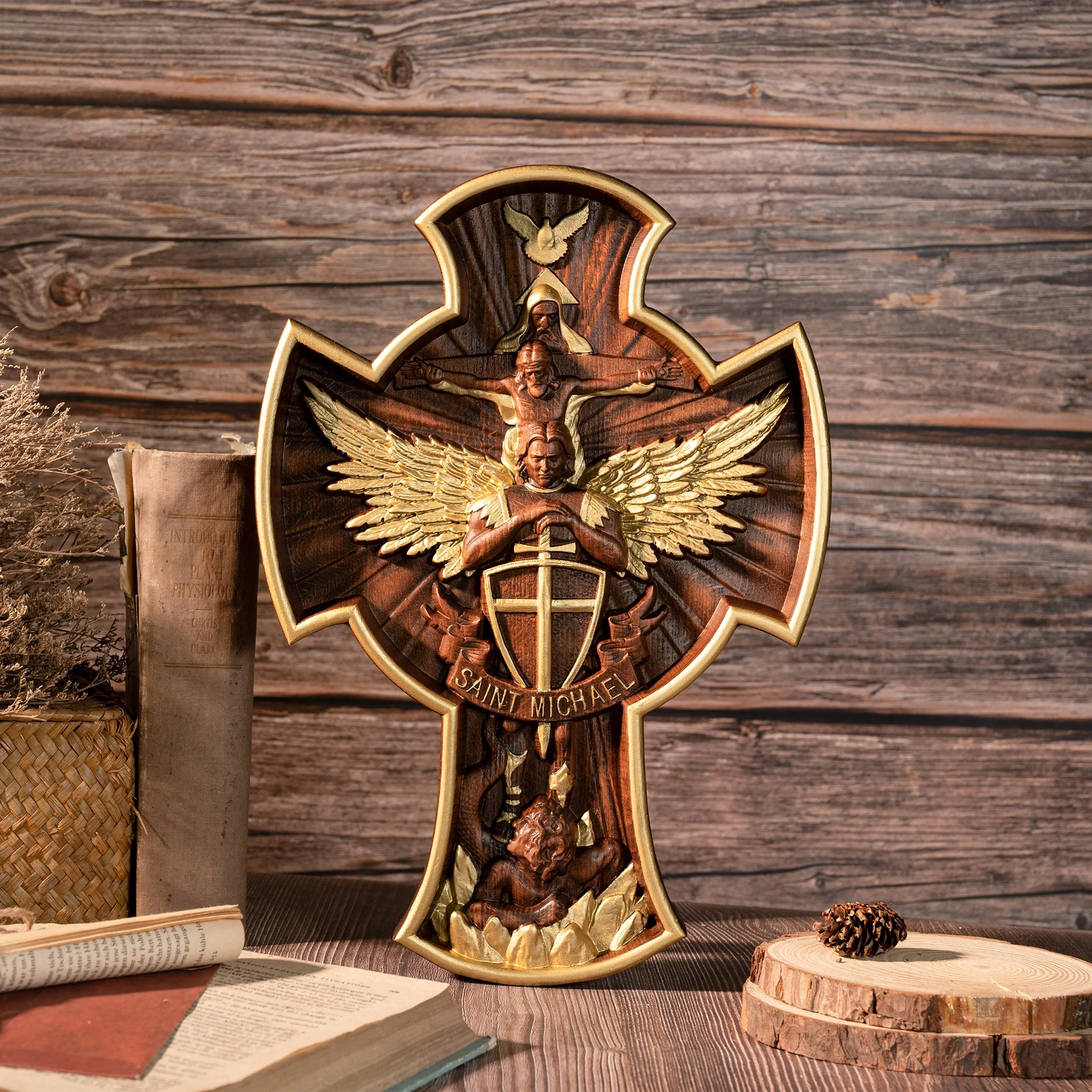 Trinity-with-Archangel-Dragon-Slaying-Cross-God-Praying-Cross-Room ...