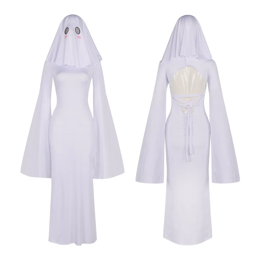Adult White Ghost Lady Cosplay Dr loween orm Peach Lady Cute Ghost ...