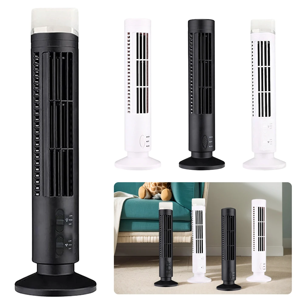 LED-Tower-Fan-Bladeless-Cooling-Fan-2-Gear-Speed-No-Leaf-Air ...