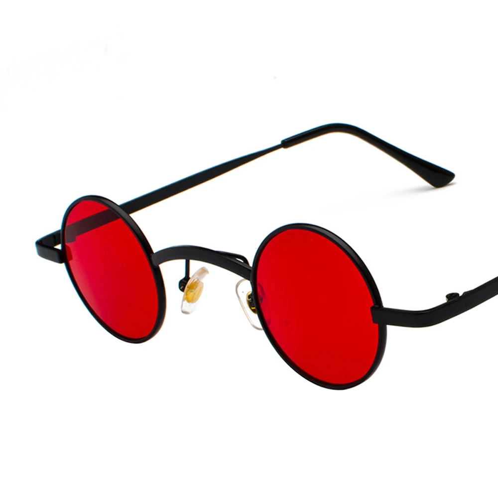 Trending Wide Bridge Retro Rock Punk Sunglasses Classic Small Round ...