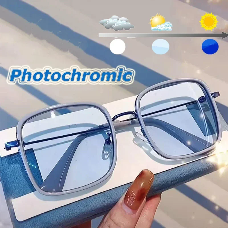 Trend-Luxury-Photochromic-Glasses-Men-Women-Fashion-Oversized-Myopia ...