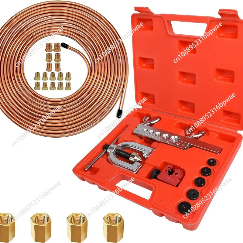 Car Brake Pipes Kit Durable Portable Brake Pipe Repair Kit 3/16 25FT ...
