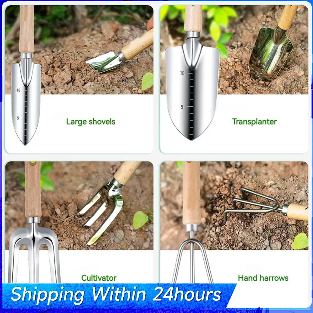 9 IN 1 Gardening Tool Set Rust-Proof Stainless Steel Garden Tool Set ...