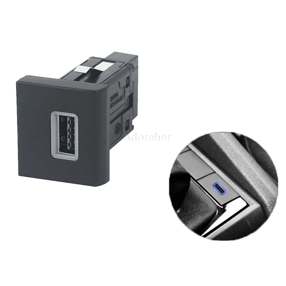 Car-Charger-Socket-Dual-USB-PD-Type-C-Charging-Outlet-Power-Adapter ...