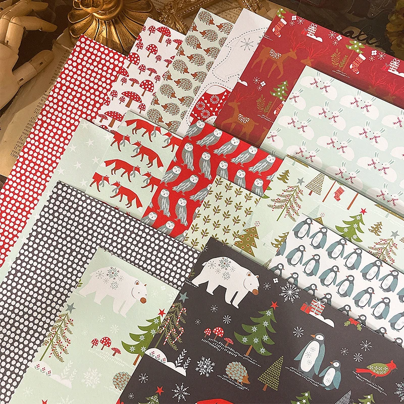 Panalisacraft 15 Sheets A4 Size Christmas Patterned Paper Scrapbook ...