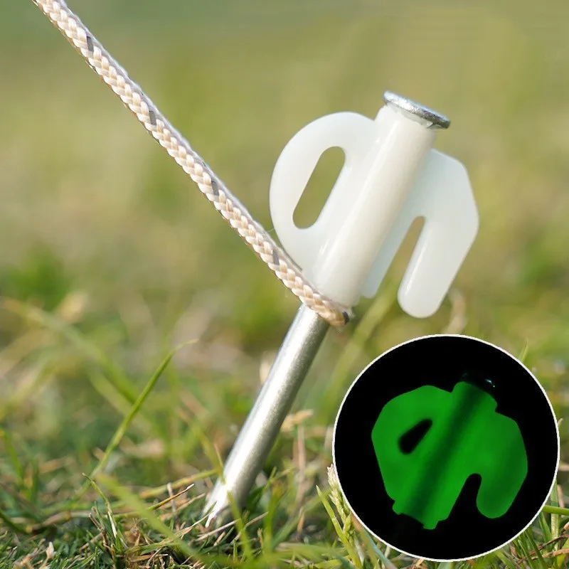 6-12Pcs-Outdoor-Camping-Luminous-Ground-Nail-Rope-Stake-Steel-Nails ...