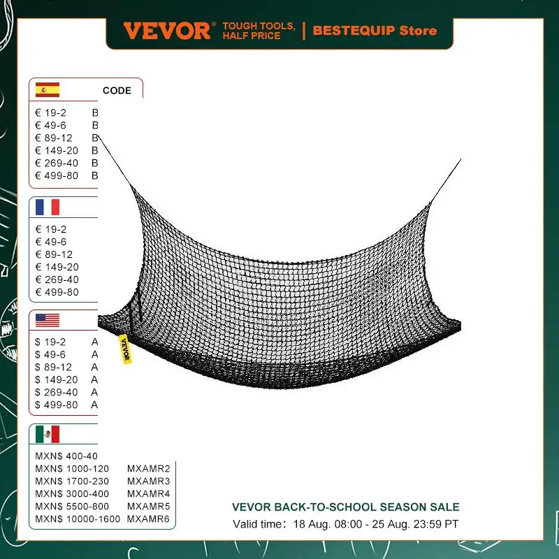 VEVOR-Climbing-Cargo-Net-Playground-Climbing-Cargo-Net-10-5-x-10-5-14-8 ...