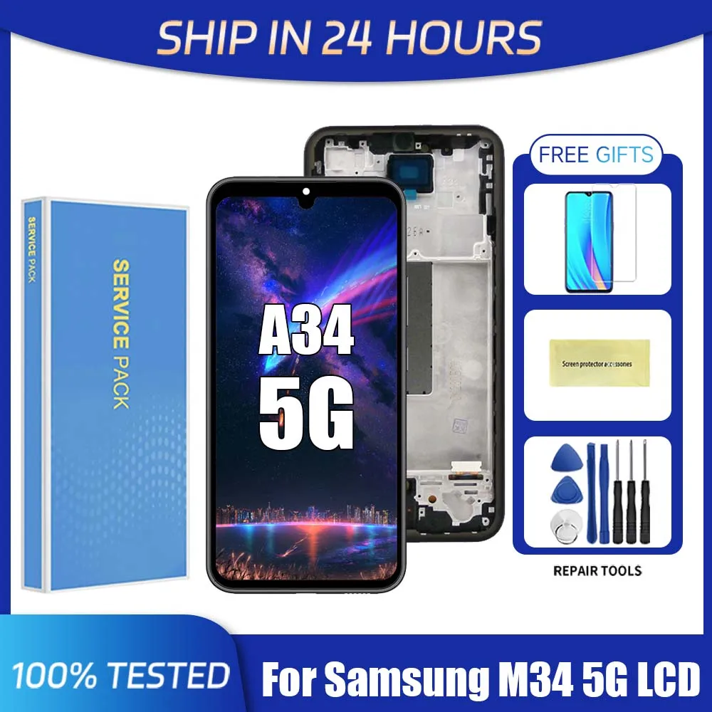 For-Samsung-A34-5G-For-AMOLED-A34-A346-A346B-A346E-A346M-A3460-LCD ...