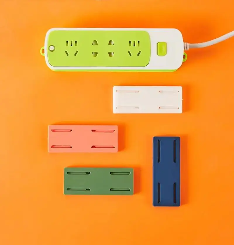 Wall-Mounted-Plug-Fixer-Sticker-Punch-free-Home-Self-Adhesive-Socket ...