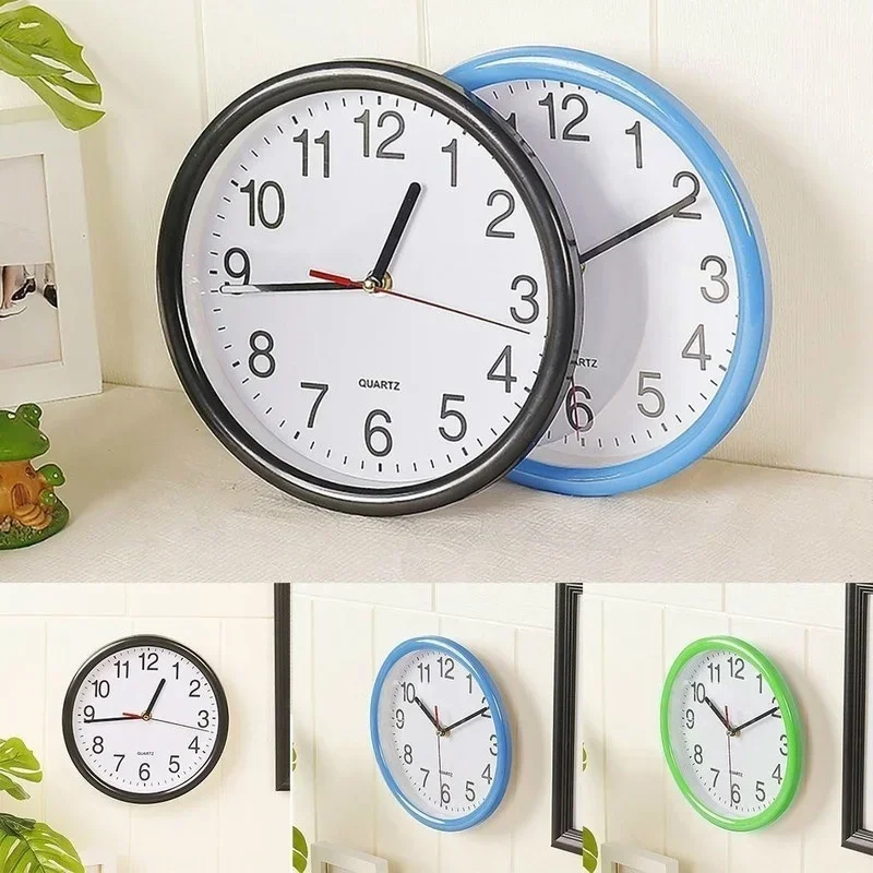 Round-Shape-Needle-Digital-Home-Clock-Fashion-Mute-Round-Shape-Wall ...