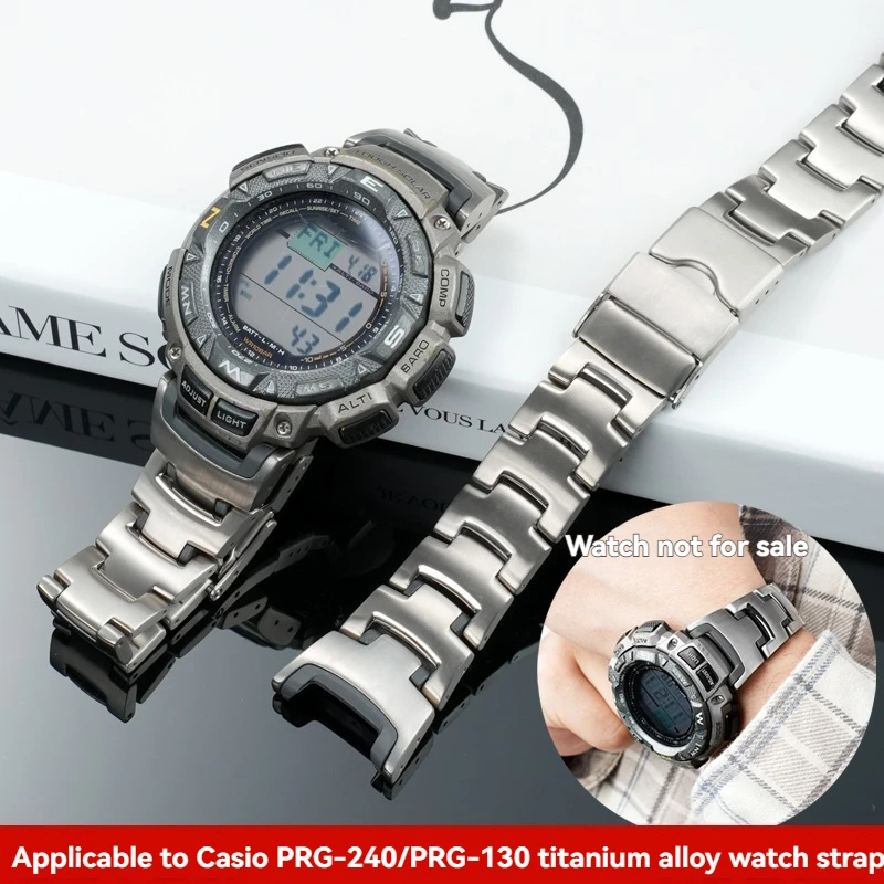 CASIO ProTrek PRG-240/PRG-40용 업그레이드된 티타늄 합금 시계 밴드 | 남성용 야외 스포츠용 교체 스트랩 ...