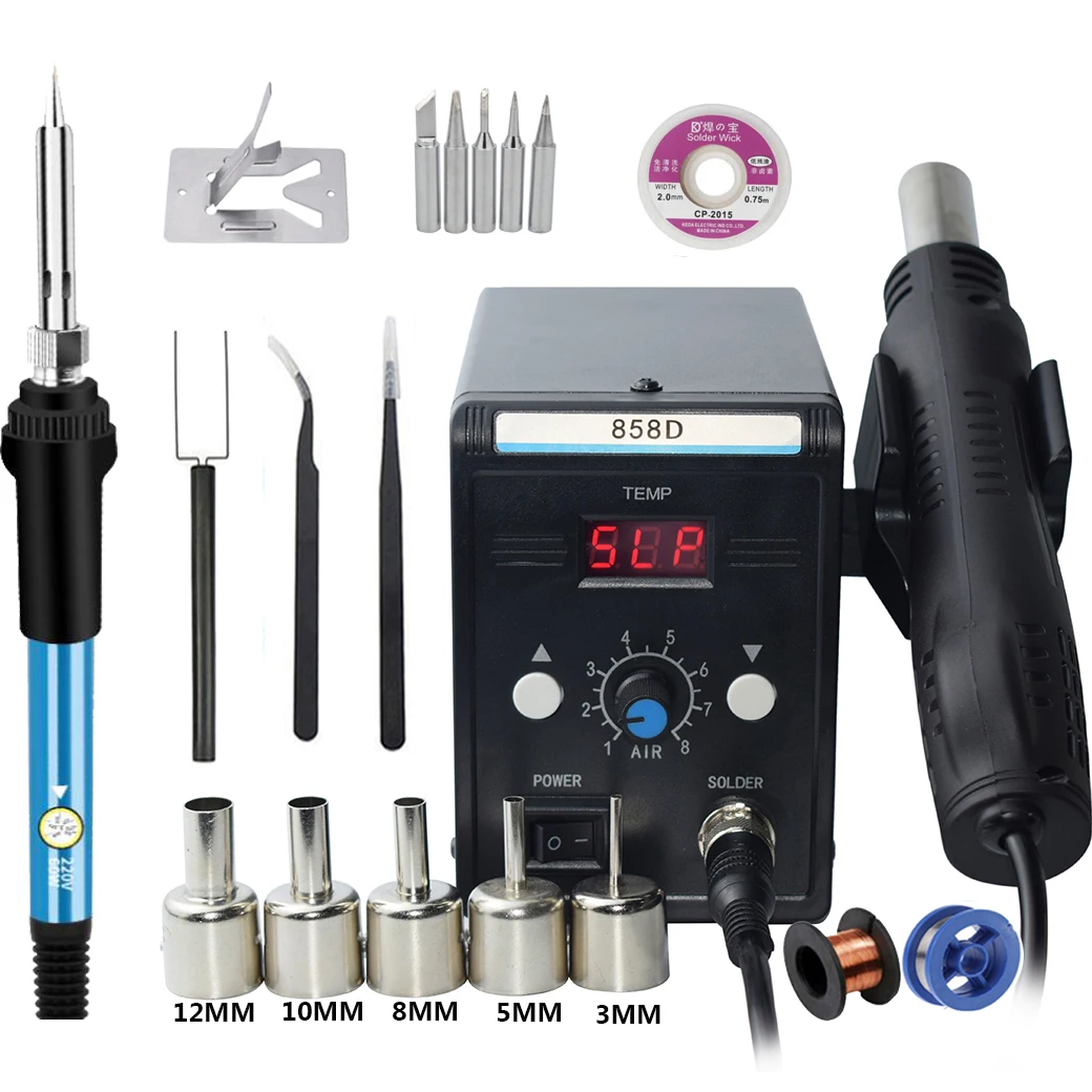 Heat Gun Hot Air Soldering 858d | 858d Eruntop Soldering Station - 858d ...