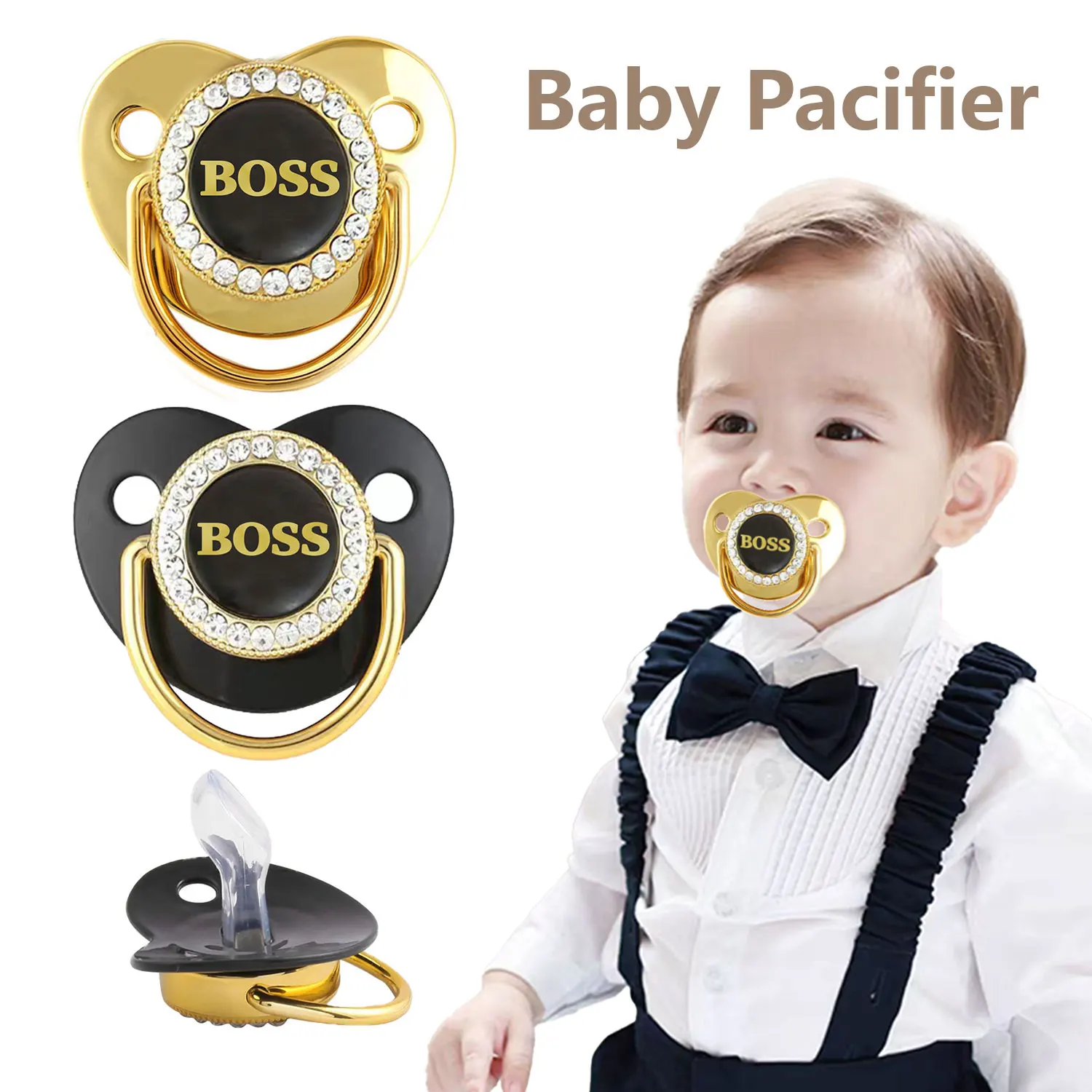 BOSS-Silicone-Pacifier-Photography-Props-With-Dust-Cap-Baby-Pacifier-0 ...