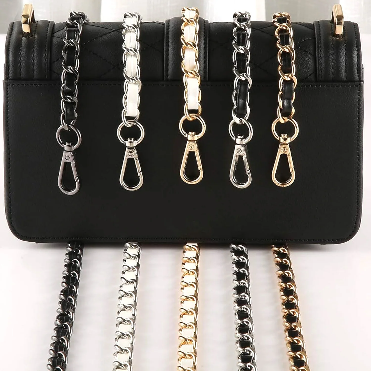 Correas de bolso de cadena de metal, bandolera de repuesto, accesorios ...