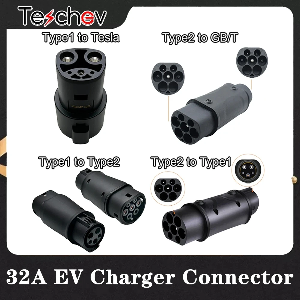 Electric Vehicle Charging Connector Type 2 to Type 1 J1772 EV Adapter ...