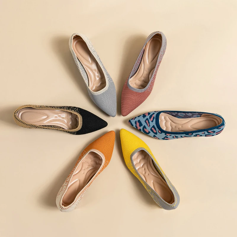 Women-s-High-Heel-Shoes-Spring-Summer-Autumn-Knitted-Breathable-Square ...