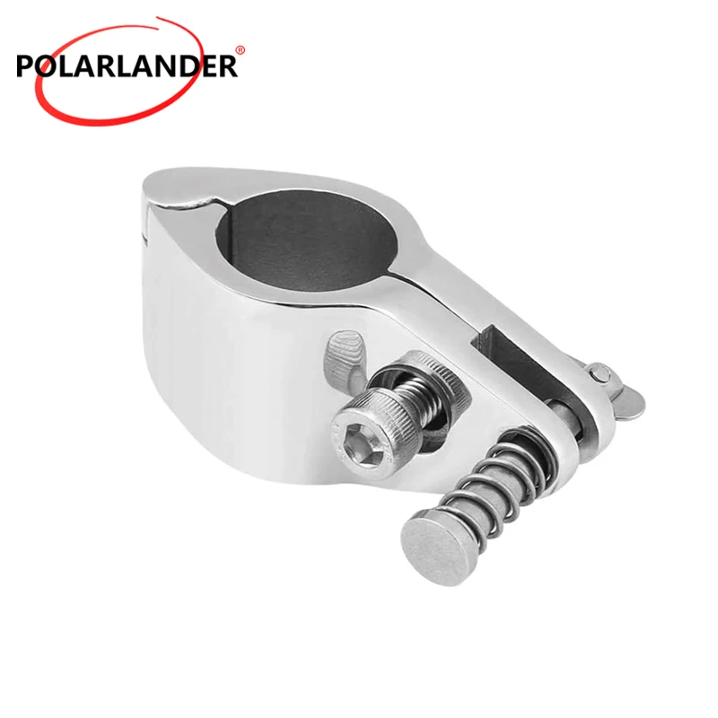 1Pc Tube Clip For Boat Marine Yacht Jaw Slide 1" Silver Hinged Fittings ...