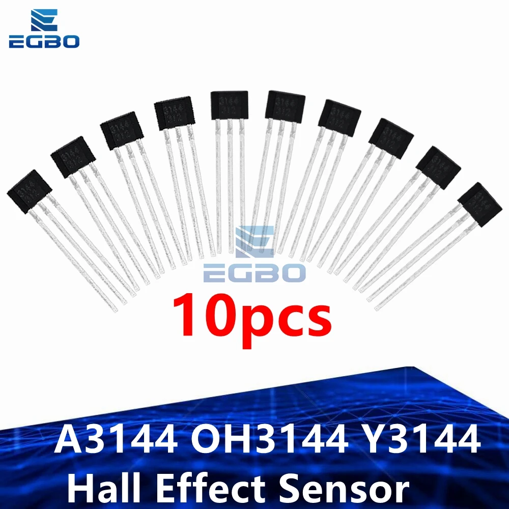 10pcs A3144 OH3144 Y3144 Hall Effect Sensor Brushless Electric Motor TO ...