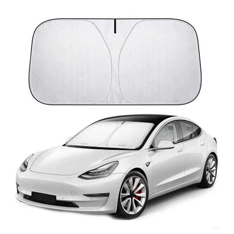 For-Tesla-Model-3-Y-Car-Windshield-Sun-Shade-Cover-Visors-Front-Window ...