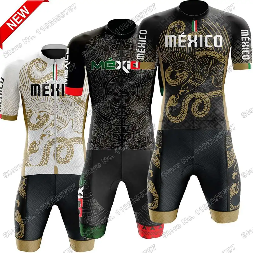 2023-Mexico-Cycling-Jersey-Set-Summer-Cycling-Clothing-Men-Road-Bike ...