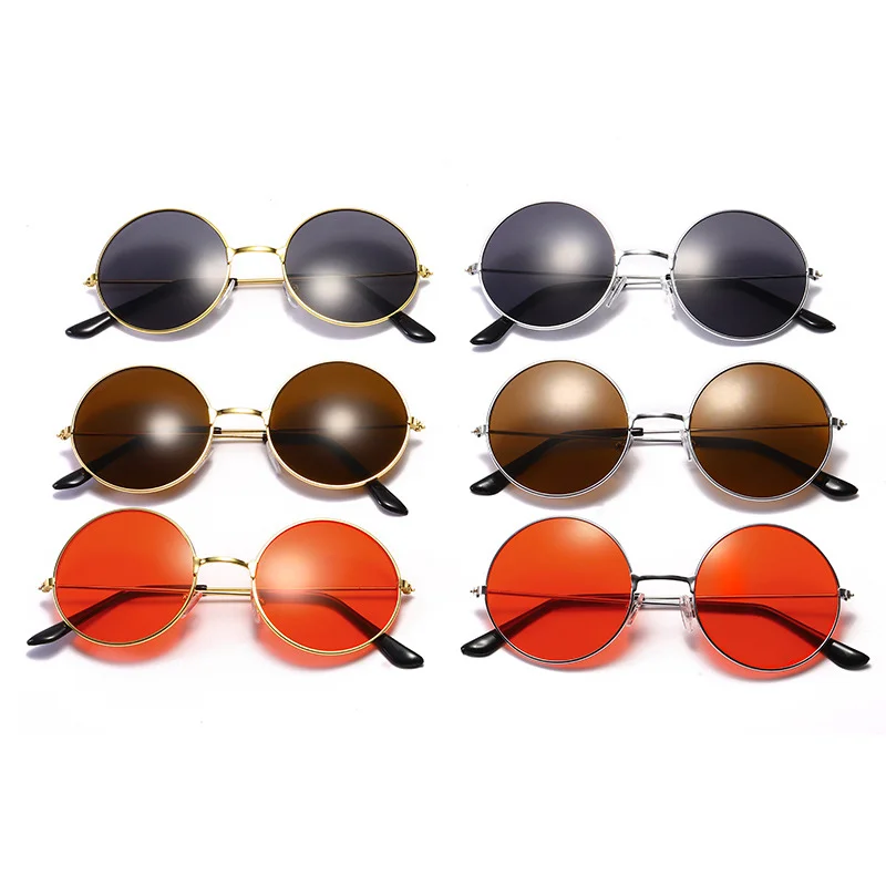 Gafas de sol redondas y pequeñas estilo Hippie para hombre y mujer ...