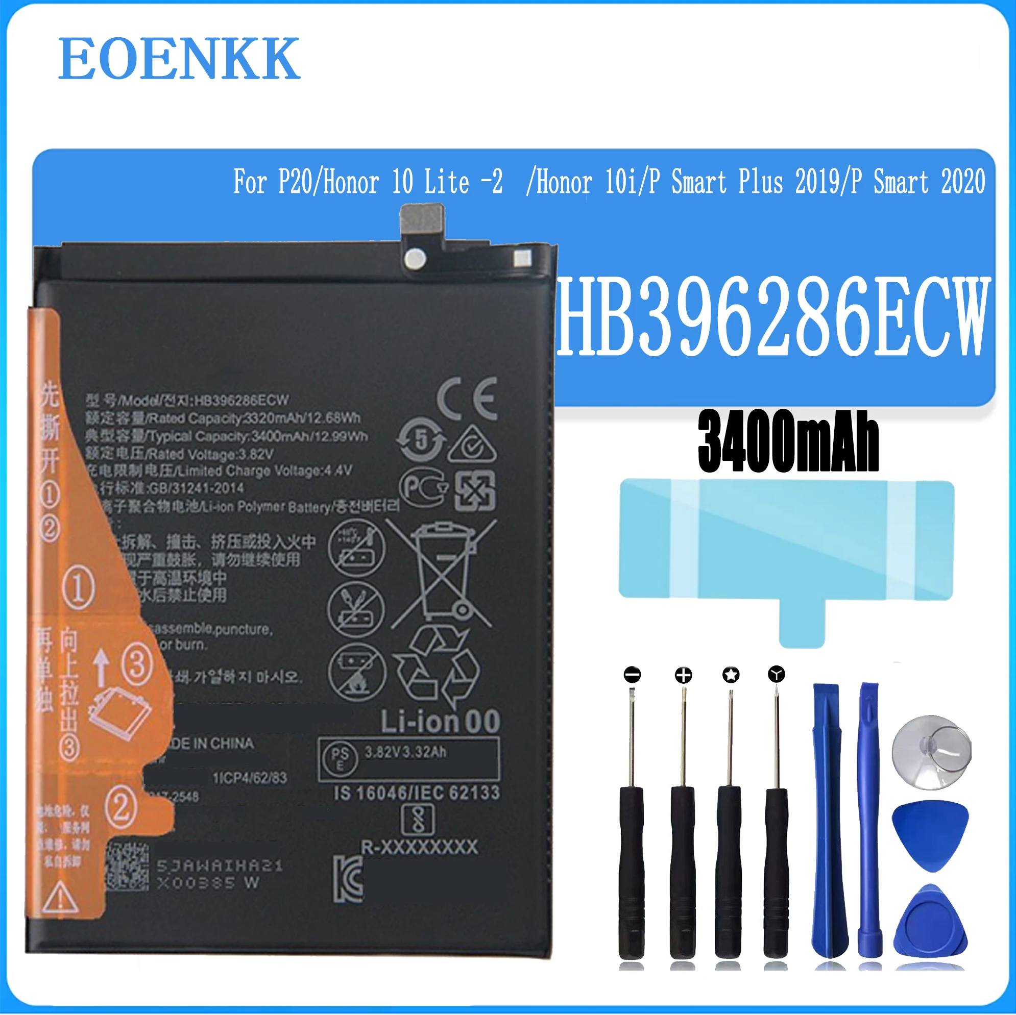 Bater-a-100-Original-HB396286ECW-para-Huawei-P-smart-2019-P20-Honor-10 ...