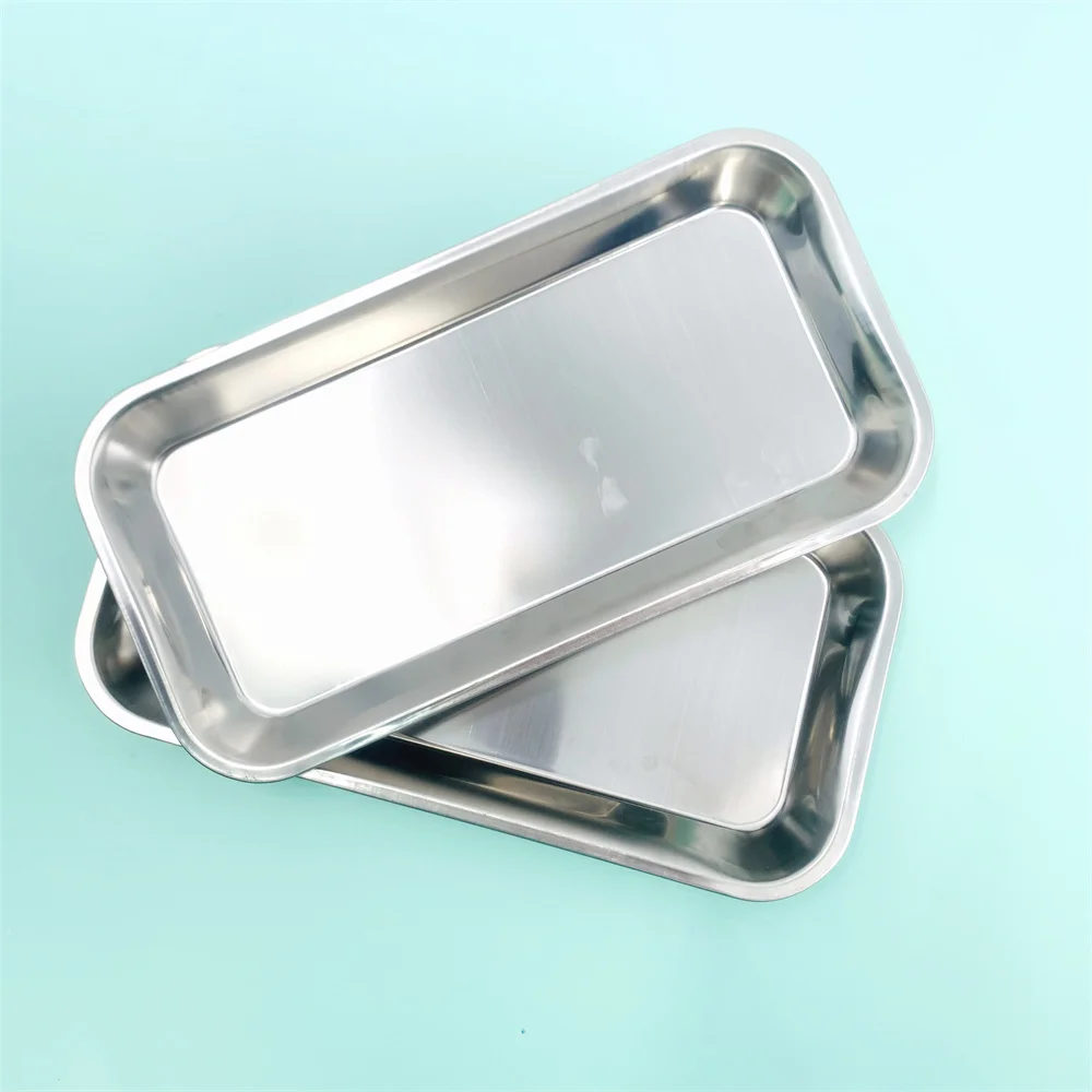 1PCS-Stainless-Steel-Surgical-Medical-Rectangle-Tray-Disinfection-Plate ...