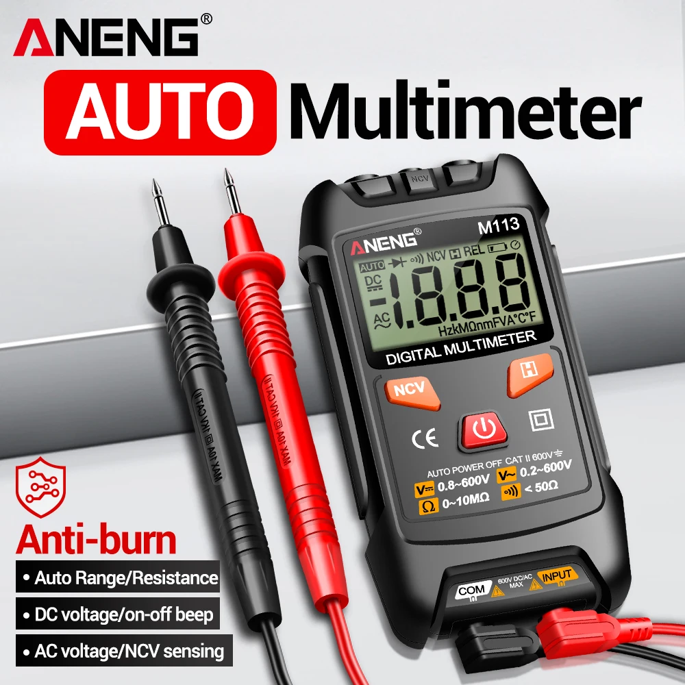 Multimeter 1999 Count Multitester 600V Voltmeter Meter Multímetro Mini ...