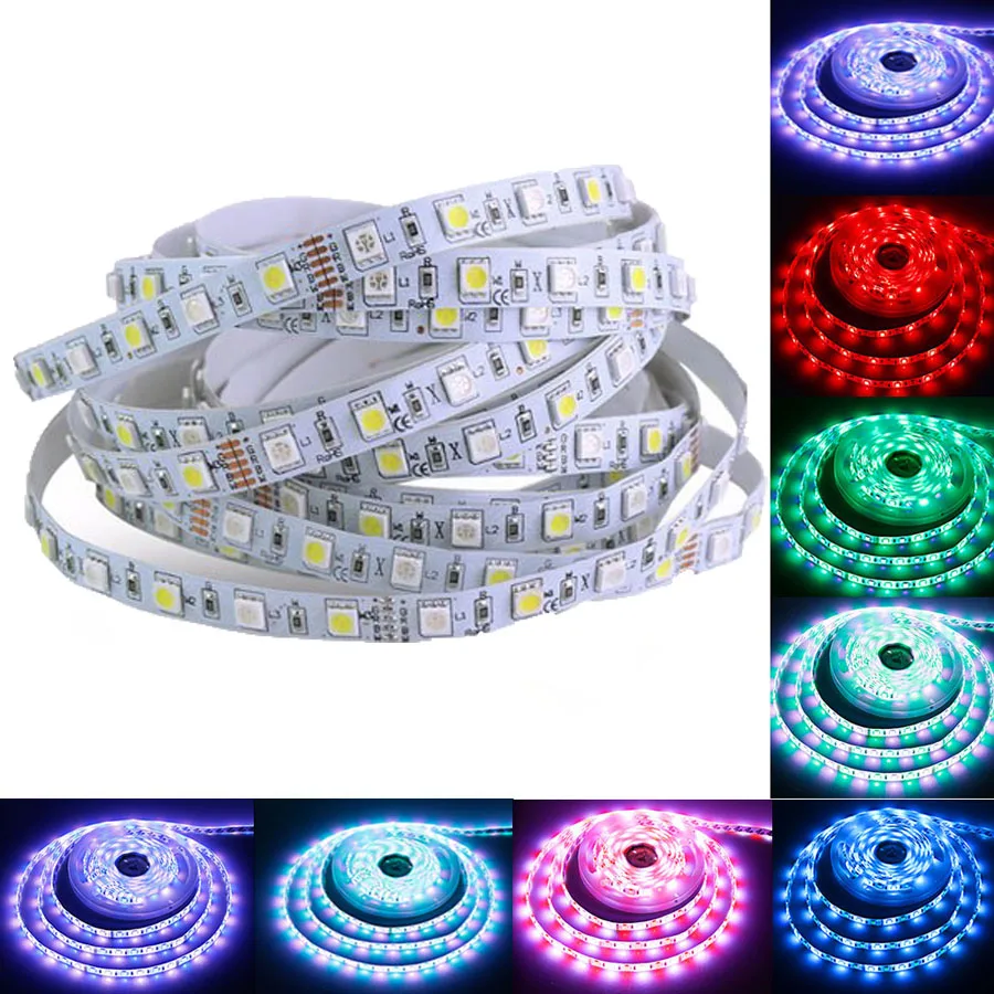 SMD5050 RGB LED Strip Backlight Flexible Lights 5M 300LED DC12V RGBW ...