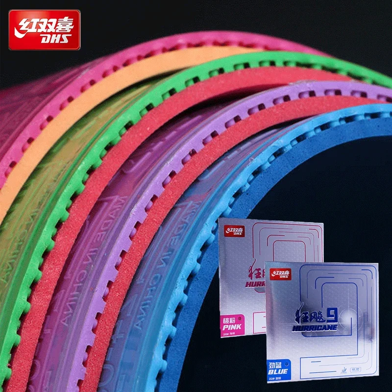 DHS-Hurricane-9-Table-Tennis-Rubber-Pimples-in-Original-Professional ...